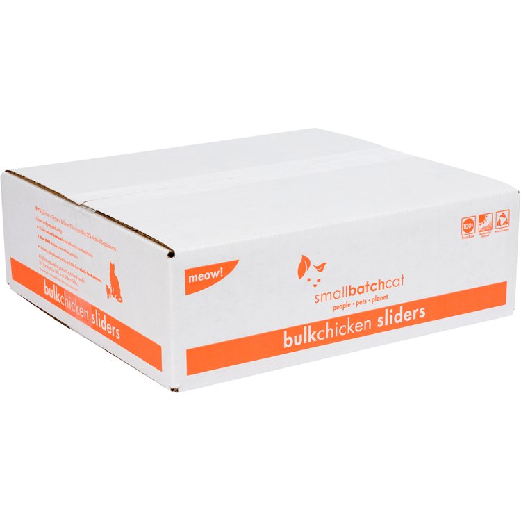 Small Batch Cat Frozen Raw Food Chicken Sliders, Bulk 9lb On Sale At NJ ...
